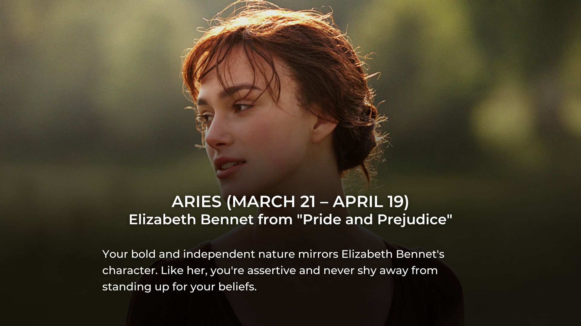 Your Zodiac Sign Reveals Your Classic Literary Character Match