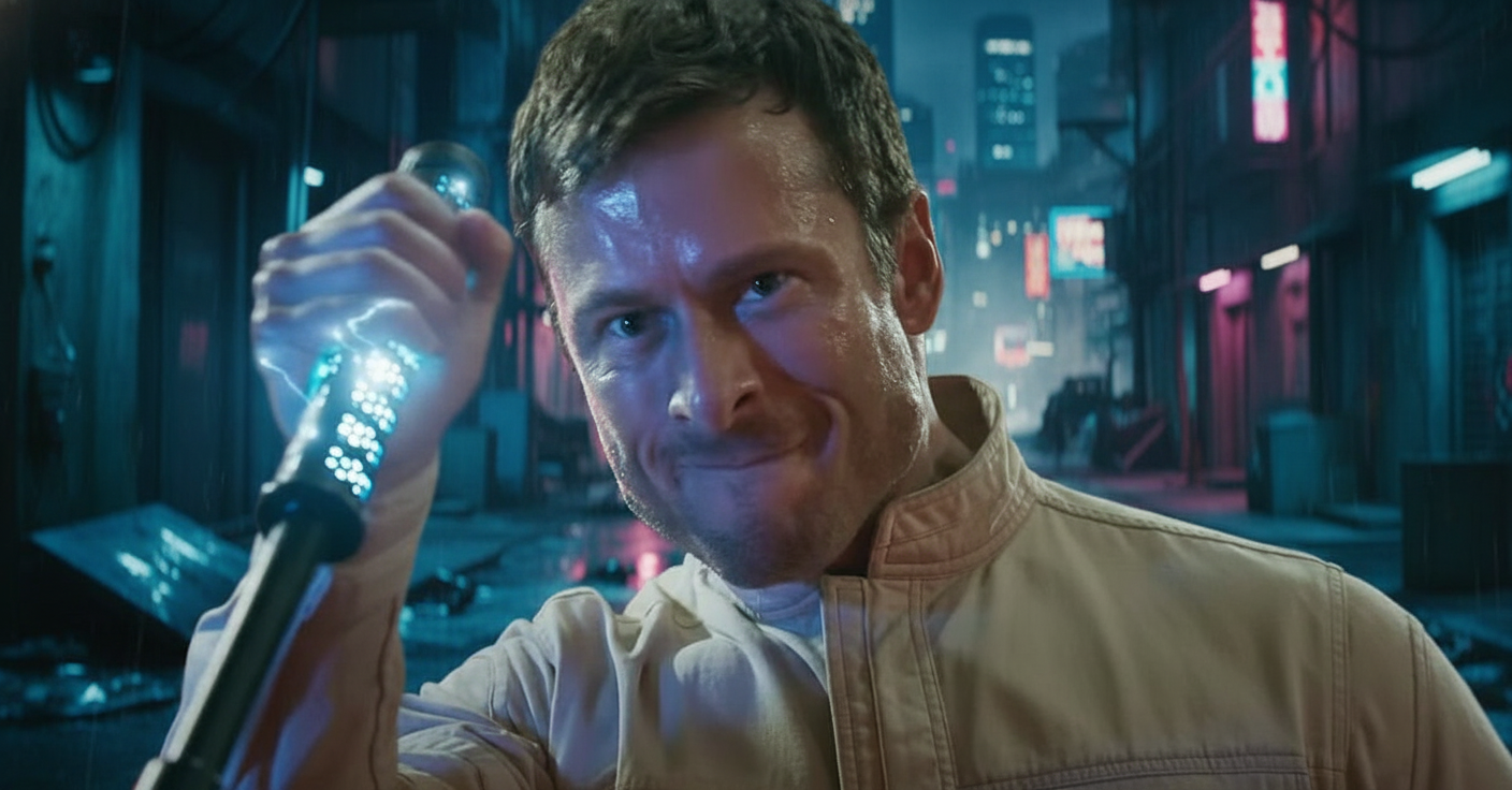 Glen Powell Begged Edgar Wright to Spotlight His Own Stunts in The ...